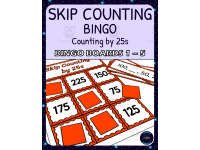 skip counting by 25s bingo - boards 1-5 by Teach Simple