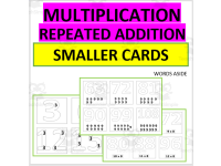 SMALLER MULTIPLICATION FACTS POSTER CARDS | REPEATED ADDITION | 3 ...