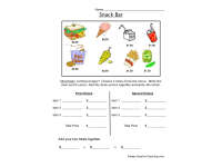 Snack Bar Payment Worksheet by Teach Simple