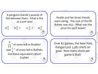 Snow Me the Ratios! Math Task Cards by Teach Simple