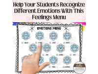 Snowflake Themed Emotions & Feelings Menu-- Reference Poster by Teach ...