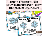 Snowflake Themed Emotions Mini Posters For Teaching Emotions by Teach ...