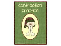 Snowman Contractions Activity by Teach Simple