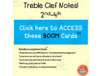 Snowman Treble Clef Notes Boom Cards by Teach Simple