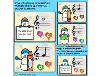 Snowman Treble Clef Notes Boom Cards by Teach Simple