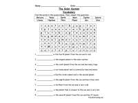 Solar System Word Search Worksheet by Teach Simple