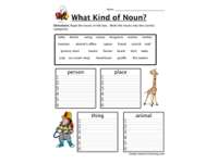 Sorting Nouns Worksheet by Teach Simple