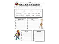 Sorting Nouns Worksheet by Teach Simple