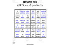 Spanish: ABRIR Present Tense Sudoku by Teach Simple