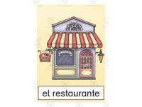 Spanish: Buildings & Public Places Flash Cards by Teach Simple