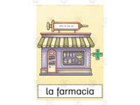 Spanish: Buildings & Public Places Flash Cards by Teach Simple