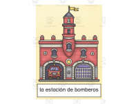 Spanish: Buildings & Public Places Flash Cards by Teach Simple