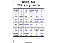 Spanish: DAR Present Tense Sudoku by Teach Simple