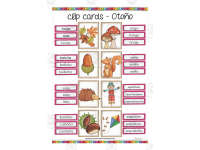 Spanish: Fall Clip Cards | Vocabulary Practice Activity by Teach Simple