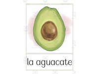 Spanish: Fruits & Vegetables Flash Cards by Teach Simple