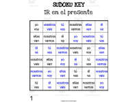 Spanish: IR Present Tense Sudoku by Teach Simple