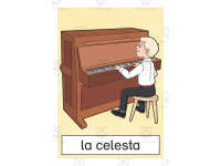 Spanish: Keyboard Instruments Flash Cards - FREEBIE by Teach Simple
