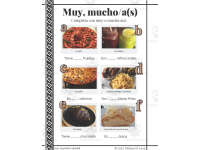 Spanish: Muy, mucho/a(s) Grammar Worksheet by Teach Simple