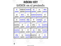 Spanish: QUERER Present Tense Sudoku by Teach Simple
