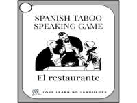 Spanish: Restaurant Vocabulary Taboo Speaking Game by Teach Simple
