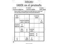 Spanish: SABER Present Tense Sudoku by Teach Simple