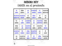 Spanish: SABER Present Tense Sudoku by Teach Simple