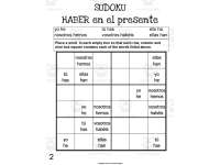 Spanish: Verb HABER Present Tense Sudoku by Teach Simple