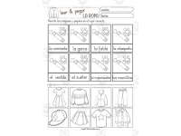 Spanish: Vocabulary Practice Sheet | Clothes Cut and Paste by Teach Simple