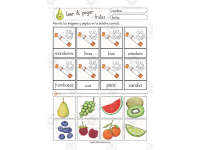 Spanish: Vocabulary Practice Sheet | Fruits Cut and Paste by Teach Simple