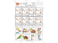 Spanish: Vocabulary Practice Sheet | Pets Cut and Paste by Teach Simple