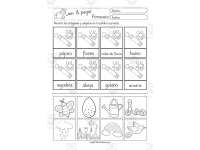 Spanish: Vocabulary Practice Sheet | Spring Cut and Paste by Teach Simple