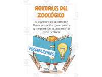 Spanish: Zoo Clip Cards | Vocabulary Practice Activity by Teach Simple