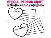 Special Person Writing and Craft for Mother's Day, Father's Day and ...
