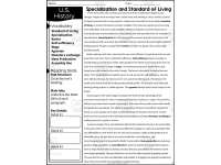 Specialization and Standard of Living Reading Packet by Teach Simple