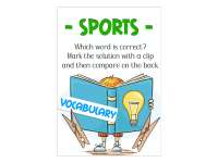 Sports Vocabulary Clip Cards by Teach Simple