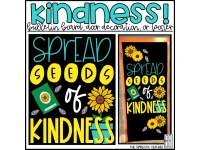 Spread Kindness/Happiness Sunflower Bulletin Board Set, Door Decoration ...