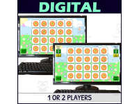 Spring Fractions Matching Game Activity - 1/2s to 1/5s - Digital ...