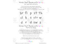 Spring Rhyming Words Activity by Teach Simple