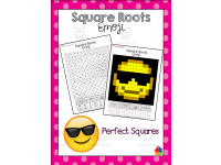 Square Roots Emoji Math Activity by Teach Simple