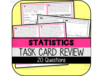 Statistics Unit Review TASK CARDS by Teach Simple