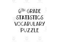 Statistics Vocabulary Crossword Puzzle by Teach Simple