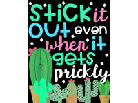 Stick it Out Growth Mindset Cactus Bulletin Board Kit, Door Decoration ...
