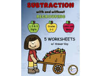 Subtraction with and without Regrouping Worksheets-Apple Theme by Teach ...