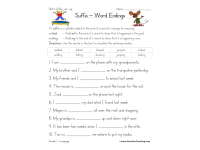 Suffix ED and ING Worksheet by Teach Simple