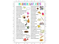 Summer Checklist for Kid's Bucket List ( French Version ) by Teach Simple