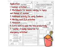 Summer No-Prep ELA Worksheets by Teach Simple