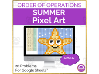 Summer Order of Operation Medium Pixel Art by Teach Simple