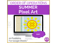 Summer Order of Operations Easy Pixel Art Activity Google Sheets by ...