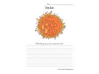 Sun Writing Worksheet by Teach Simple