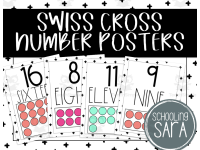 Swiss Cross Number Posters by Teach Simple